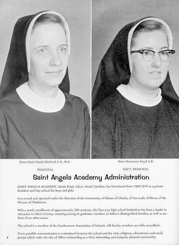 St. Angela Academy in Aiken SC - Fame 1970